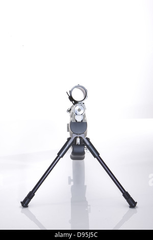 Sniper rifle floating on white background Stock Photo - Alamy