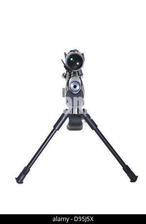 Sniper rifle floating on white background Stock Photo - Alamy