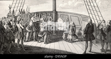 The execution of Admiral John Byng in March 1757. He was best known ...