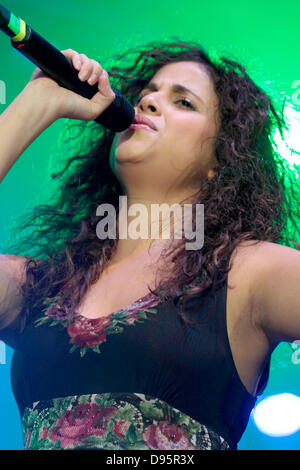 Israeli singer Liel Kolet performs at the 'HOPE Concert', a concert for ...