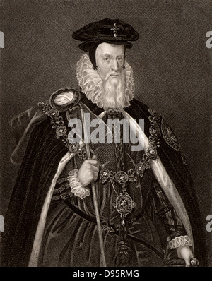William Cecil, 1st Baron Burghley (1520-1598) English statesman, chief ...