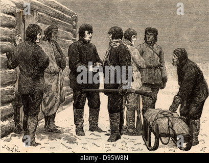 British overland Arctic expedition led by Sir John Franklin (1786-1847 ...