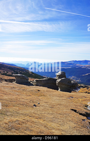 Babele and the Sphinx of Bucegi Mountains in Busteni - Romania Stock ...