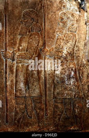 Assyrian wall, circa 645-635 BC. From the North Palace in Nineveh Stock ...