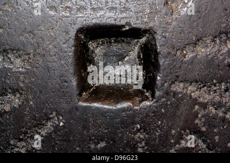 Black basalt mythological text 25th dynasty, about 710 BC from Memphis ...