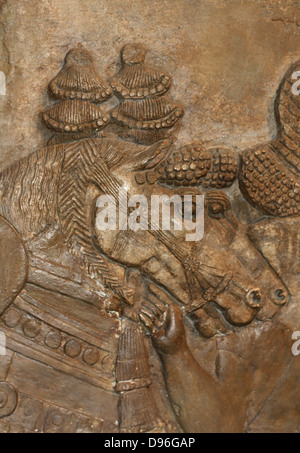 Assyrian wall panel, dated approximately 728 BC depicting the royal ...