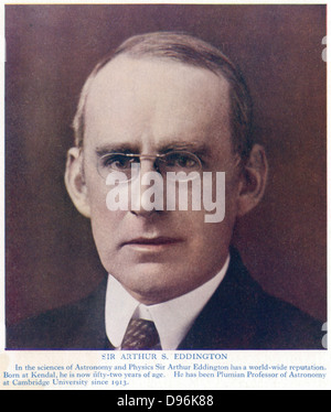 Arthur Stanley Eddington (1882-1944), astrophysicist, circa 1930s Stock ...