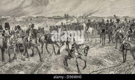 Napoleon's Old Guard at Waterloo, 1815, Historic, digitally restored ...