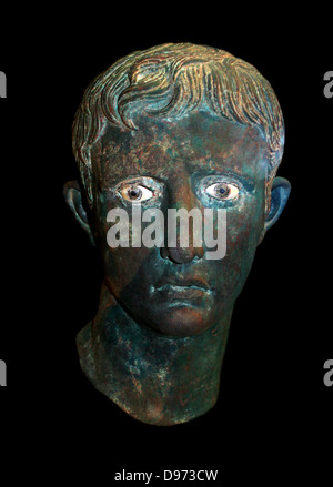 Bronze head from an over life-sized statue of Augustus (the Meroe Head ...