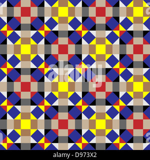 Abstract geometric plain background, seamless ornaments in green shades ...