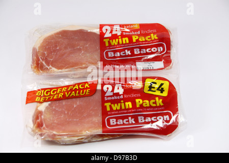 24 rasher twin pack Iceland smoked bacon Stock Photo: 57325411 - Alamy