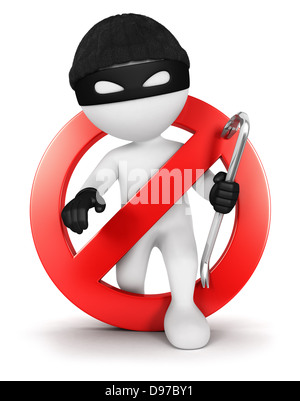 3d small people - interdiction sign Stock Photo - Alamy