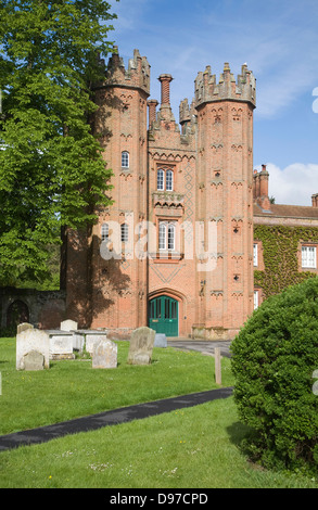 Deanery Tower, built in 1495 by Archdeacon Pykeham, Hadleigh, Suffolk ...