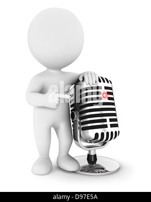 3d small people - singer Stock Photo - Alamy