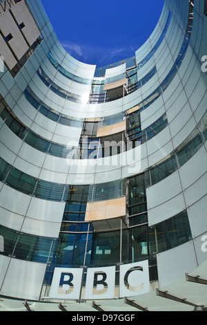 Facade of the new BBC Broadcasting House East Wing, Langham Place, City ...