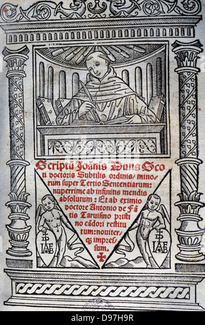 John Duns Scotus (1266-1308). Scottish philosopher and Franciscan ...