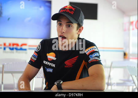Montmelò, Catalunya 13th June 2013. Marc Marquez (Repsol Honda team ...