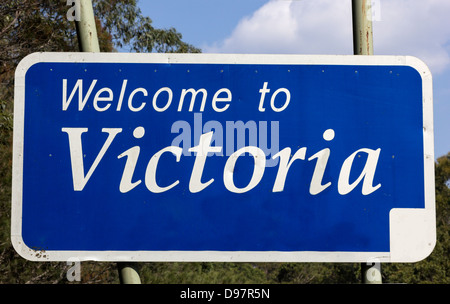 Welcome to Victoria sign - Australia Stock Photo - Alamy