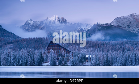 Winter lake in mountains. High Tatras, Slovakia Stock Photo - Alamy