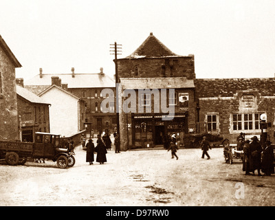 Talgarth Market Square, early 1900s Stock Photo - Alamy