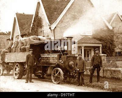 steam traction engine victorian england sepia toned image Stock Photo ...