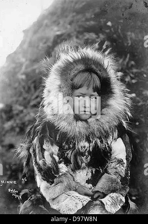Inupiat Eskimo girl in Traditional Parka Barrow AK Stock Photo - Alamy
