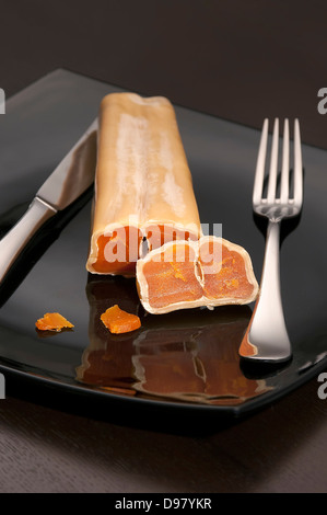Avgotaraho (bottarga) - dry mullet roe isolated on white background ...