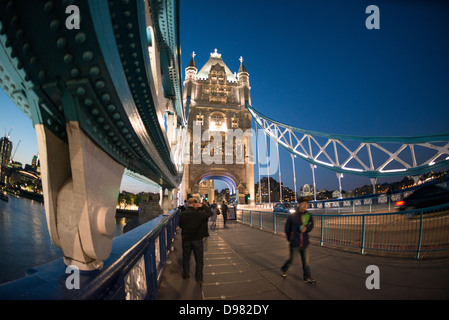 Neo gothic towers and blue suspension struts of the 19th century Tower ...