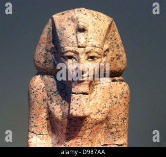 statue in Granite, of a sphinx showing the head and shoulders of Queen ...