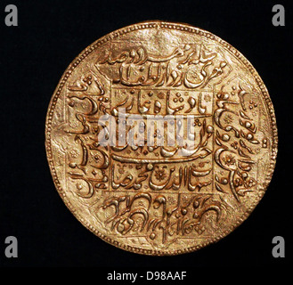 Facsimile of gold 200 mohur of Shah Jahan, Mughal emperor (1628-58 ...