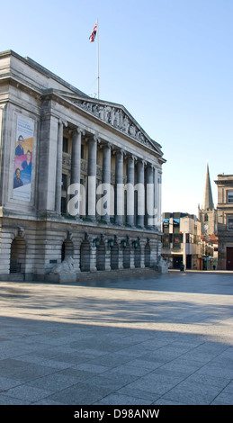 Old Market Square Nottingham known as slab square with council house ...