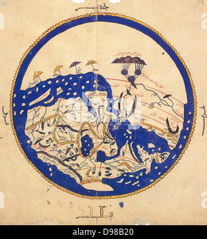 Idrisi : map of the world Stock Photo - Alamy