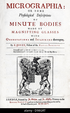 ROBERT HOOKE (1635-1703) English scientist. His drawing of a fly Stock ...
