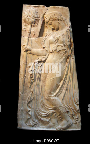 Marble relief with a dancing maenad Roman adaptation of work attributed ...