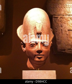 Head of King Amenmesse Wearing the Blue Crown, ca. 1203–1200 B.C Stock ...