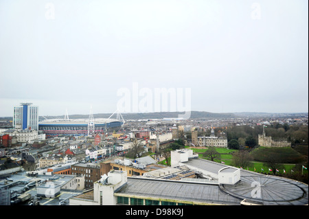 Millennium Stadium and Stadium House (BT Tower) in Cardiff, UK ...