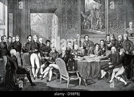 CONGRESS OF VIENNA (1814-1815) Napoleon watching the Tsar, the Stock ...