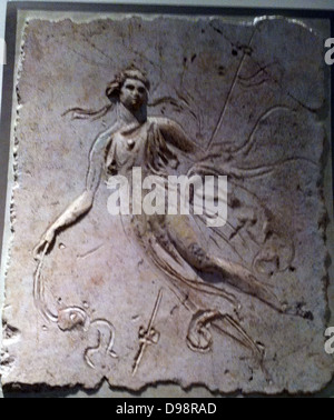 Stucco relief (Roman) depicting a female figure. 1st Century AD Stock ...