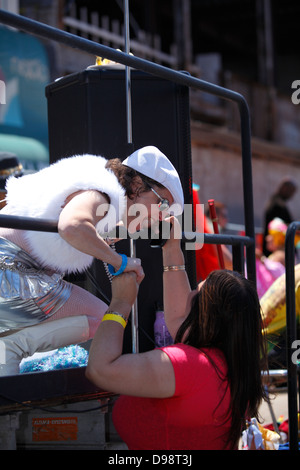 Grand Parade of colorful carnival-floats during Mardi Gras in Valletta ...
