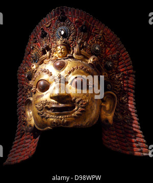 Mask of Bhairava. A destructive manifestation of Shiva. This Hindu ...