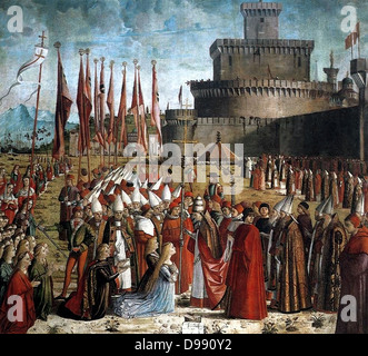 . Pope Alexander VI. (Rodrigo Borgia) Detail from a Fresco of the ...