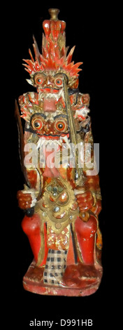 Brahma in a demonic form. Balinese (Indonesia) Hindu carving in wood ...