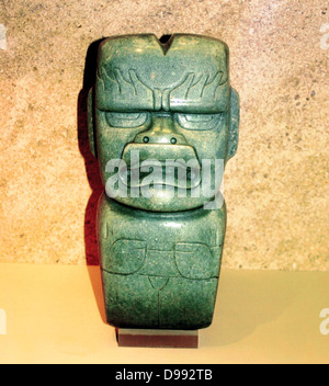 Jade votive axe: Olmec, 1200-400 BC. Mexico Mesoamerican Artefact Pre ...