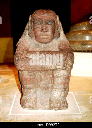 Stone seated figure of Xochipilli, Aztec, AD 1325-1521 From Mexico ...