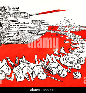 WORLD WAR II: CARTOON, 1945. /nPlaying card, King of diamonds, showing ...