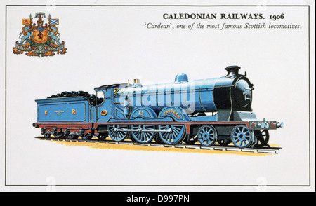 Caledonian Railway 4-6-0 steam locomotive No. 958 of the 956 Class as ...
