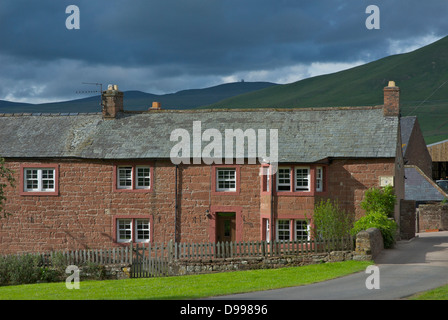 Sandstone house in the village of Dufton, North Pennines, Cumbria ...