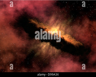 An artist's animation of a protoplanetary disk, which will eventually ...