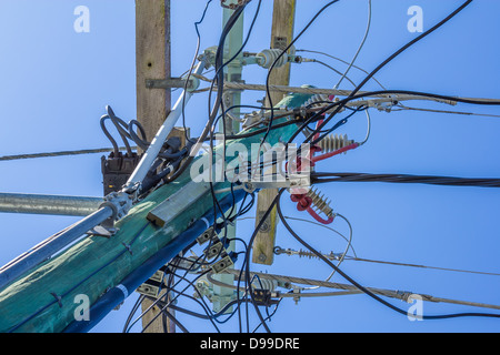 Power distribution pole Stock Photo - Alamy