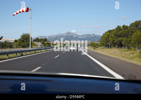 driving along ap-7 autopista del mediterraneo toll road barcelona to ...